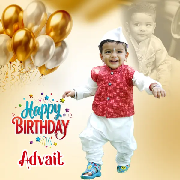 Children Birthday Banner Photoshop PSD File 2025 - MarathiDesigns.com