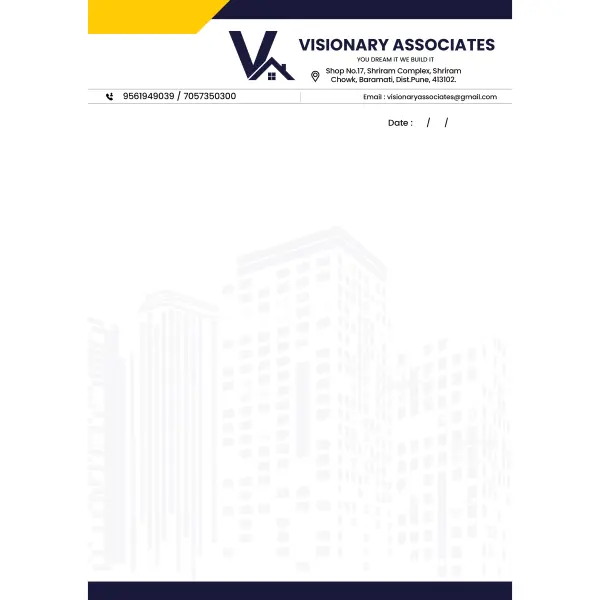 Construction Company Letterhead Design Editable Photoshop PSD File 2025 ...