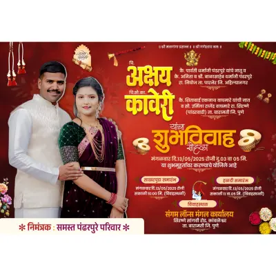 Marathi Lagna Patrika Design PLP 2025 | Editable Wedding Invitation ...